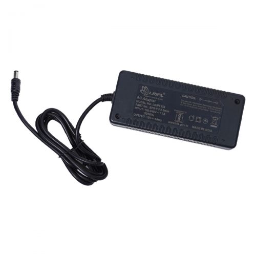 LRIPL Power Adapter 12V 5A with 3 Pin (Plug type AC wire) (Black)
